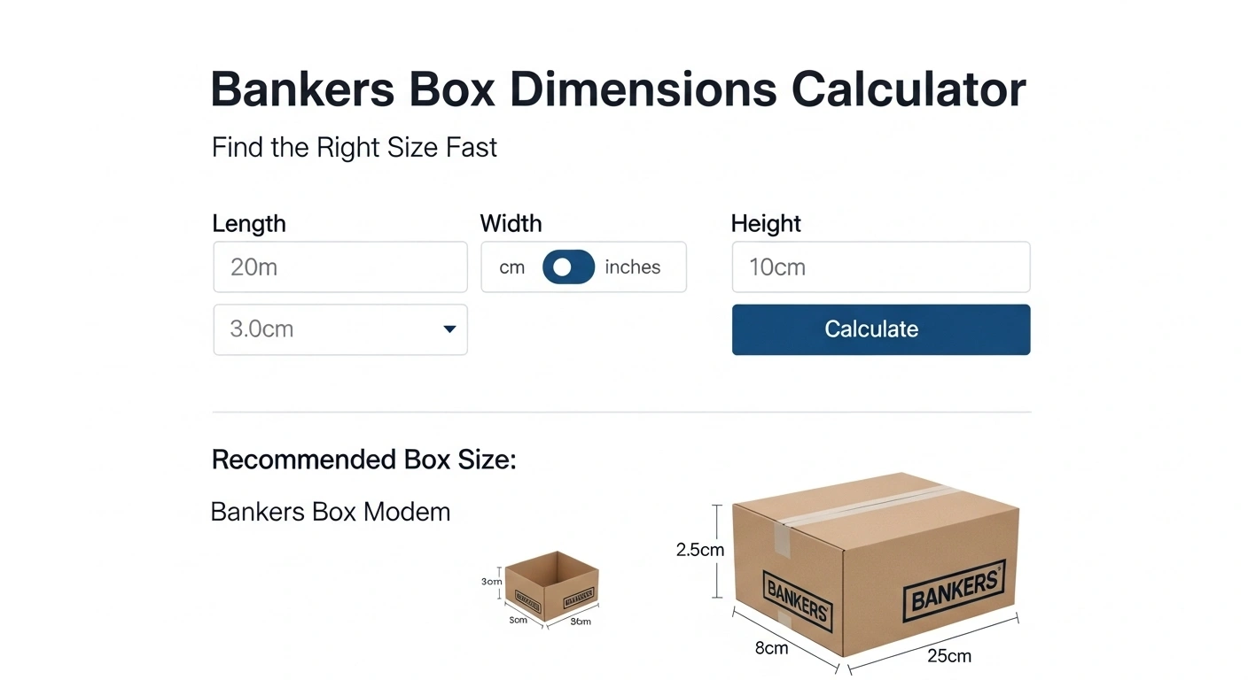 Bankers Box Dimensions Calculator Find the Right Size Fast