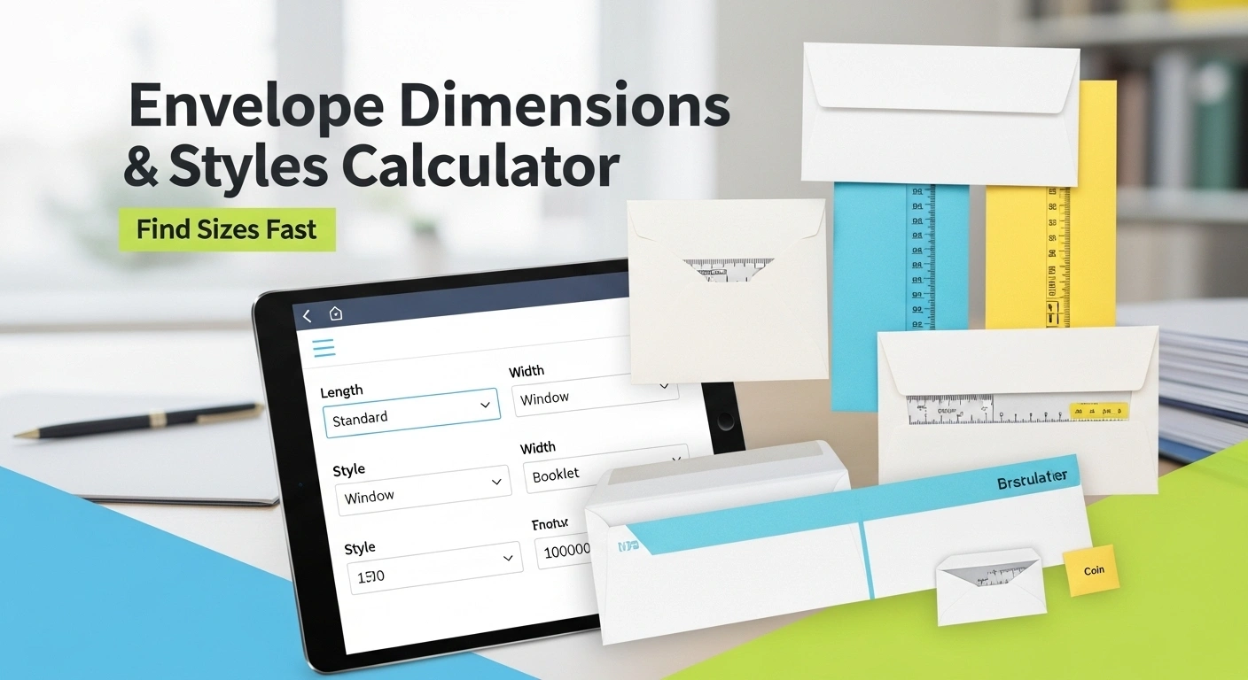 Envelope Dimensions & Styles Calculator – Find Sizes Fast